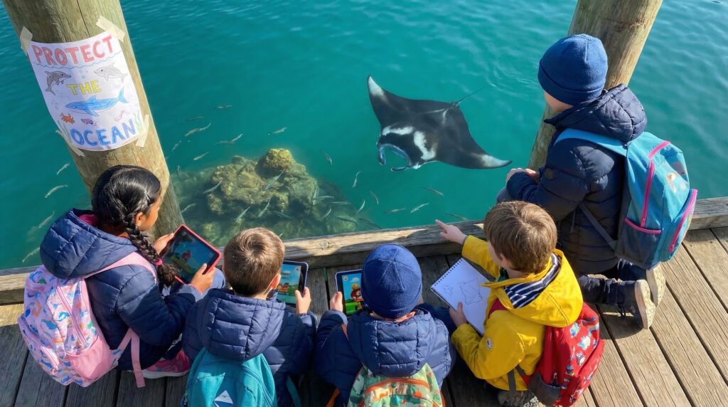 Giant Manta Ray: Gentle Ocean Giant for Families - Storypie